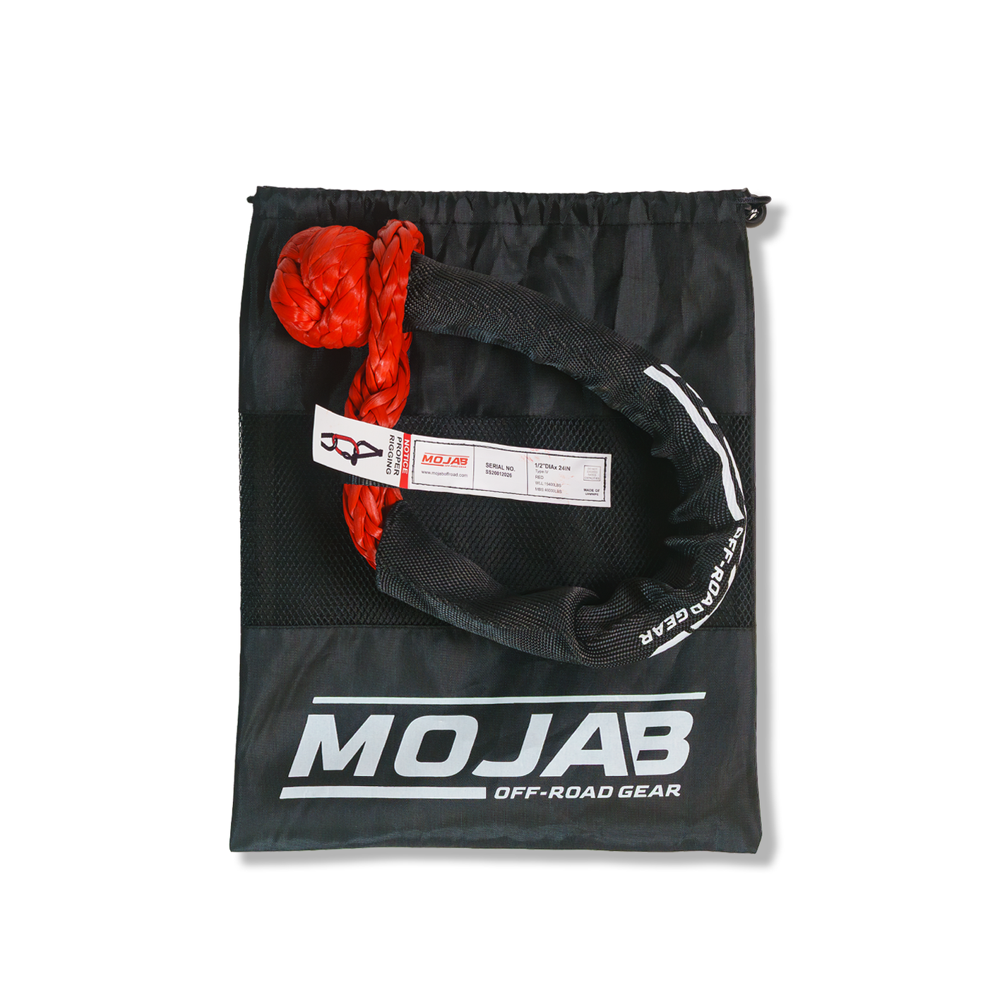 Soft Shackle 1/2'' x 24” with sleeve and bag (Single Shackle) (Lifetim ...