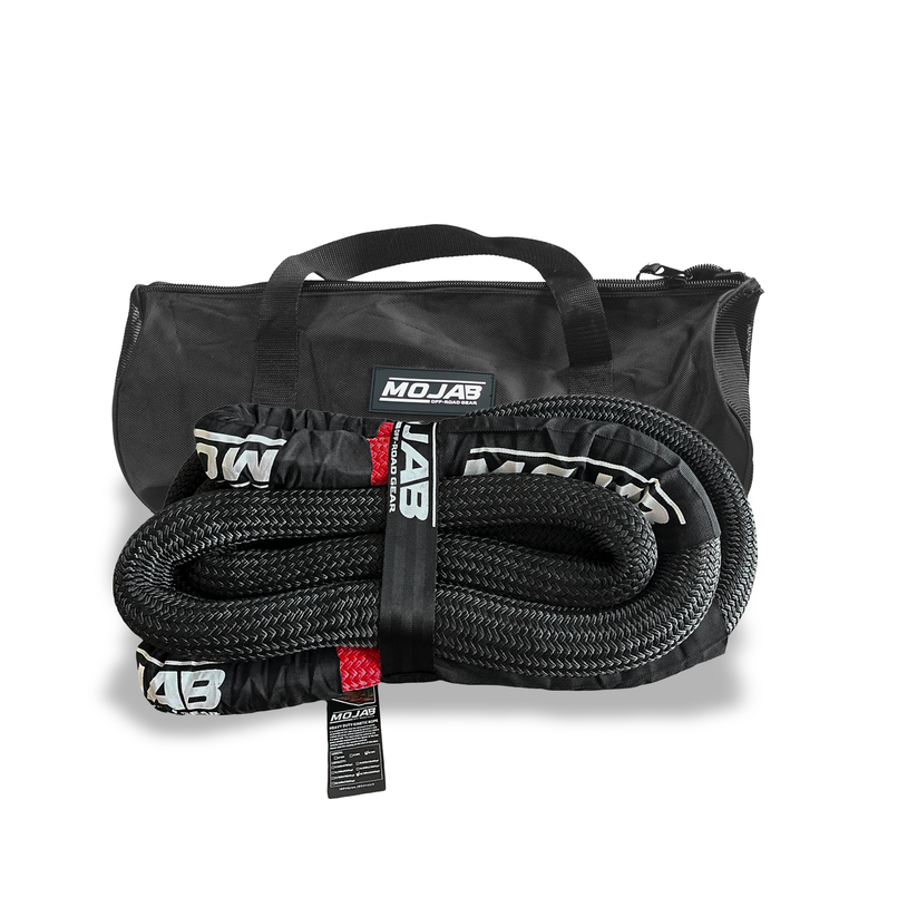 1 1/2” x 30' Kinetic rope with storage bag – MOJAB OFFROAD